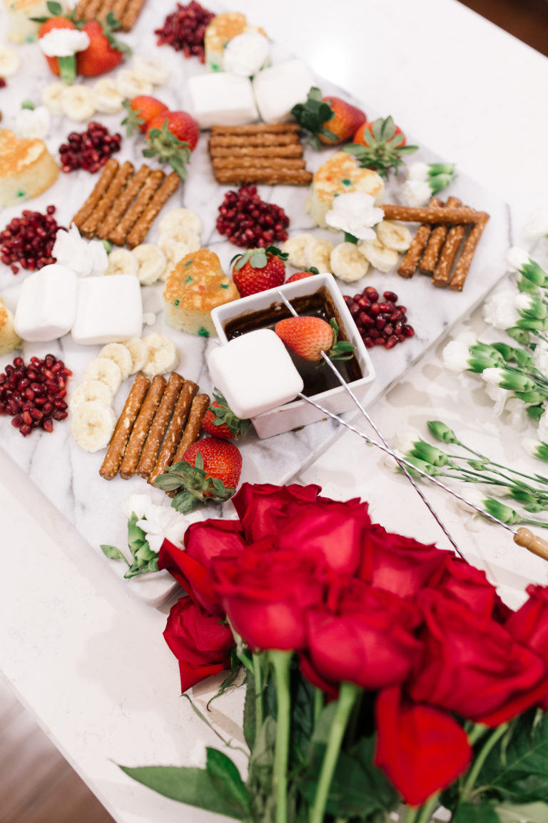 Valentine’s Day Date Night In- The Best Fondue Tray – Beaus and Ashley